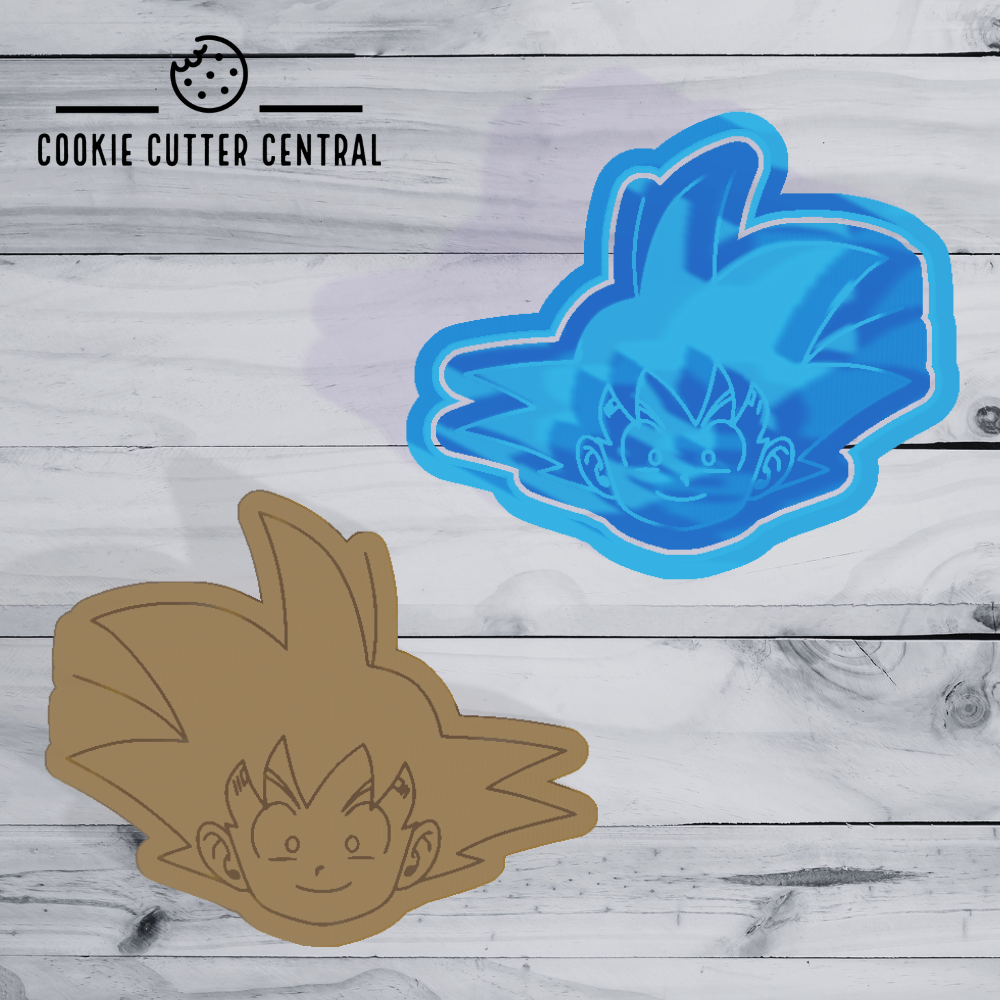 Dragon Ball Z - Goku Cookie Cutter and Embosser - 6.8cm x 8.3cm ...
