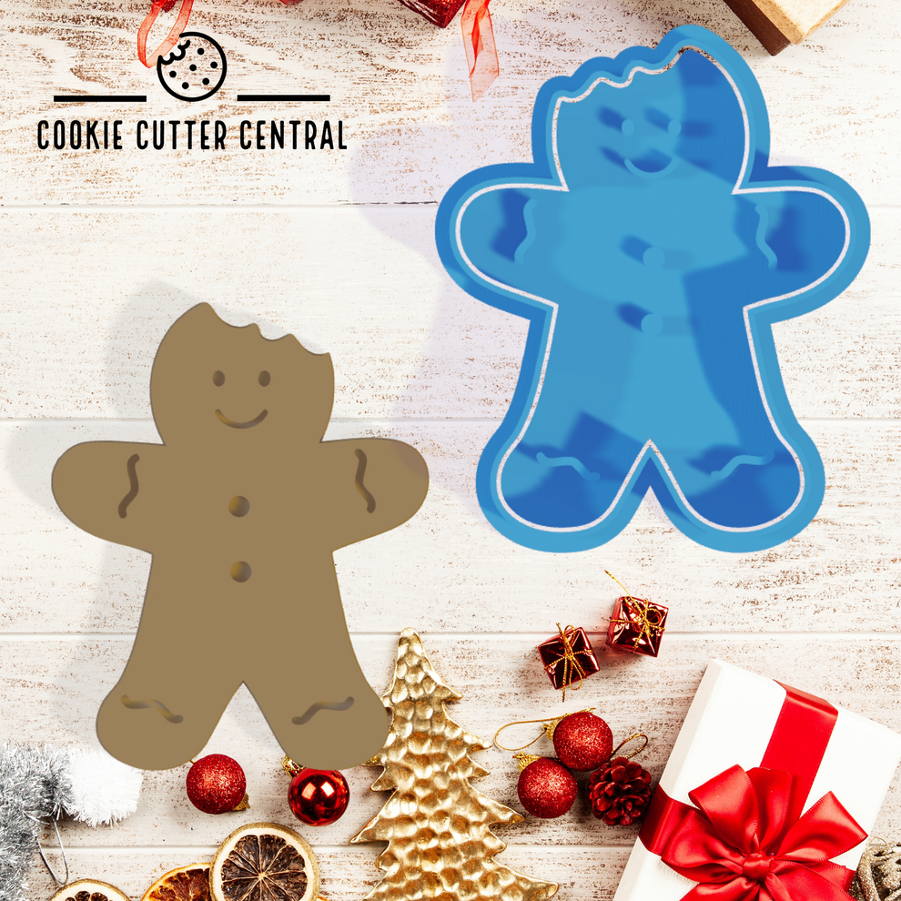 Gingerbread Man Cookie Cutter and Embosser - 9.5cm x 7.7cm – Cookie ...