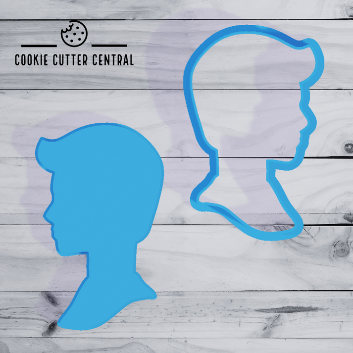 Ken Head Cookie Cutter - 8.6cm x 5.4cm – Cookie Cutter Central