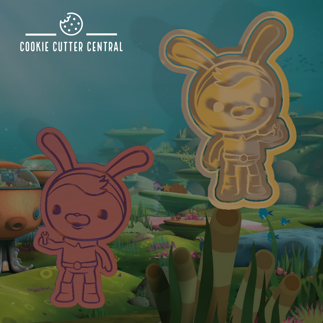 Octonauts - Tweak Bunny Cookie Cutter and Embosser - 10.7cm x 7.1cm ...
