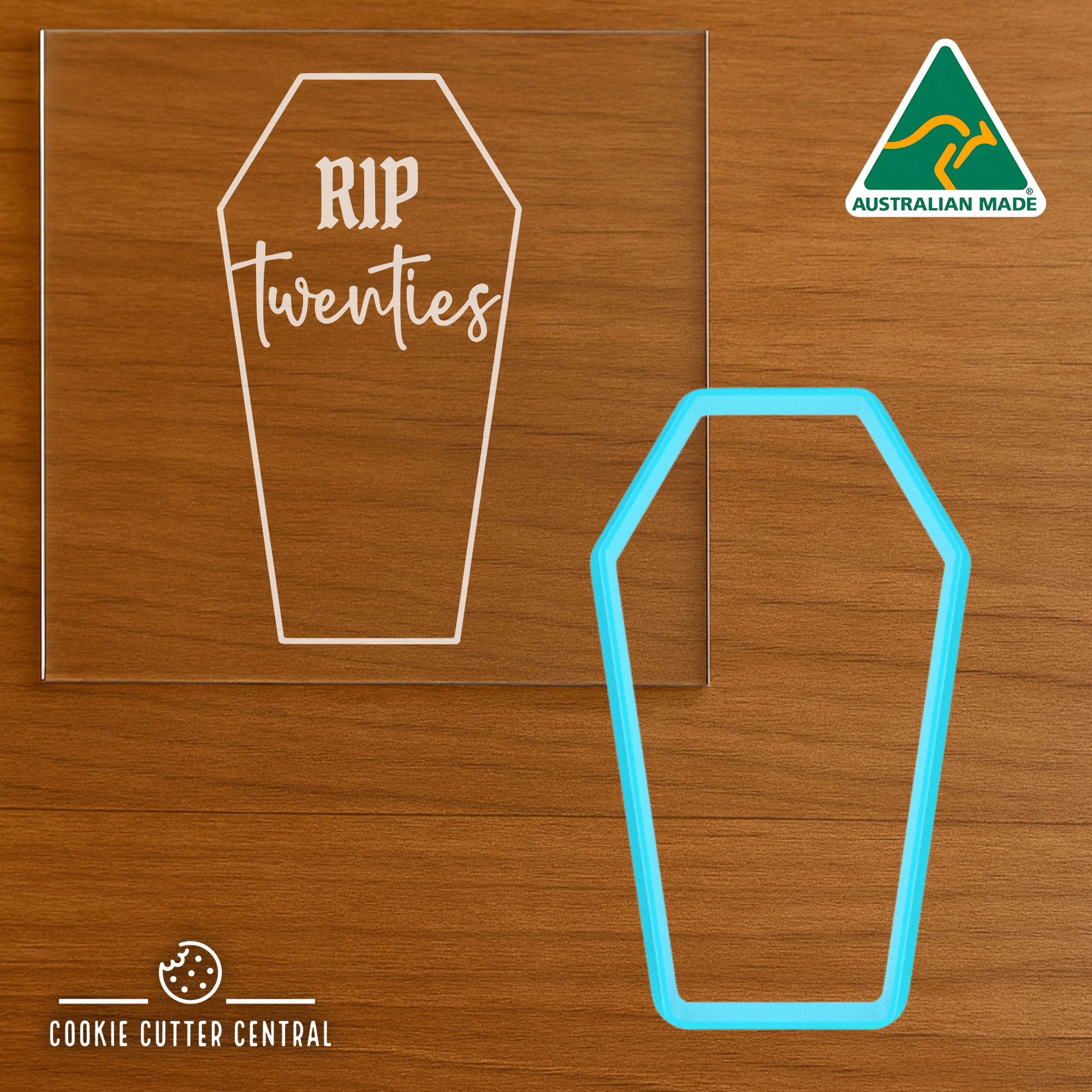 RIP twenties Cookie Cutter and Acrylic Debosser - 9.3cm x 5.2cm ...