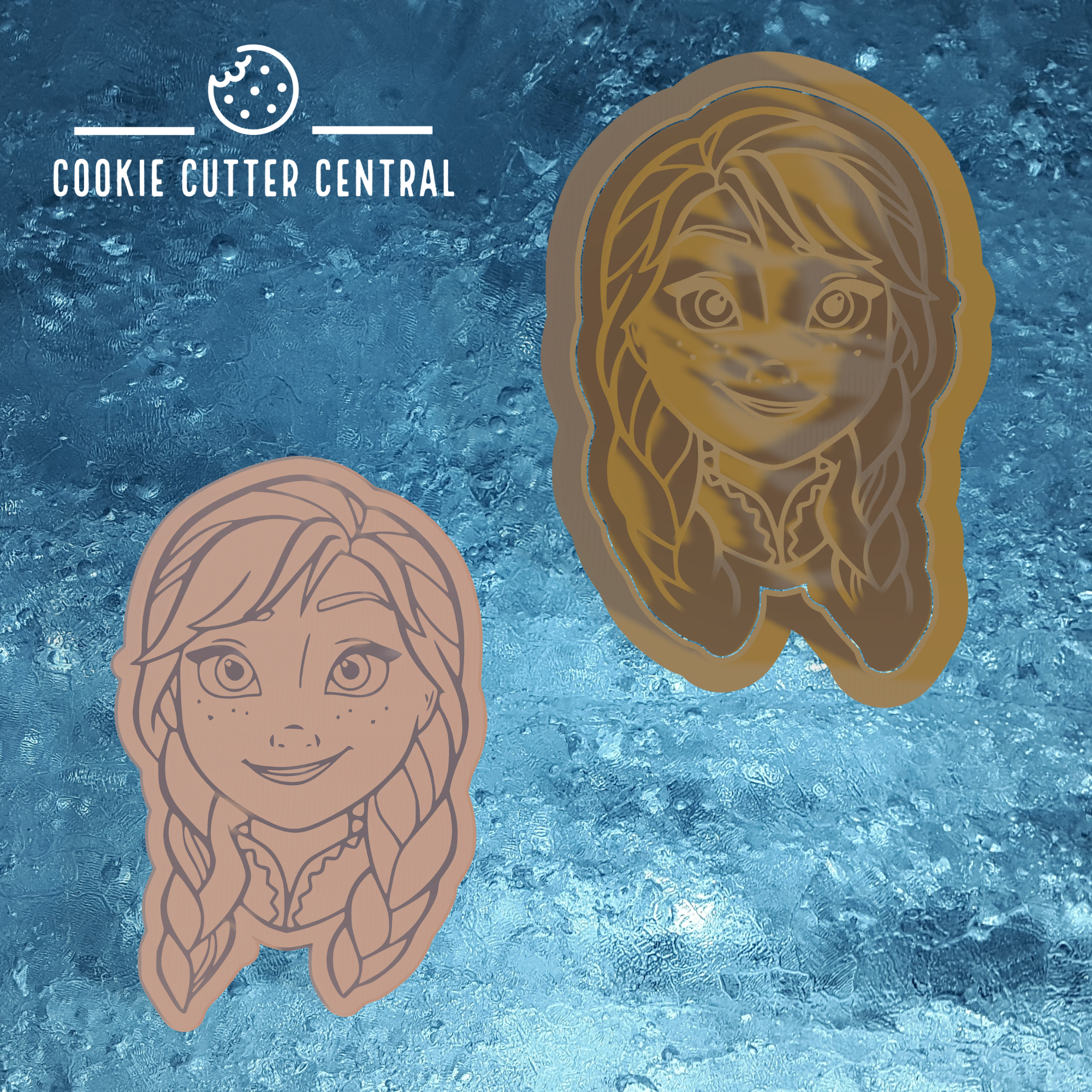 Disney Frozen - Anna Cookie Cutter and Embosser - 8.1cm x 5.3cm ...